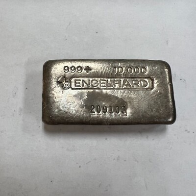 Englehard 10 oz Poured Vintage Silver Bar Bull Logo #209103 | eBay