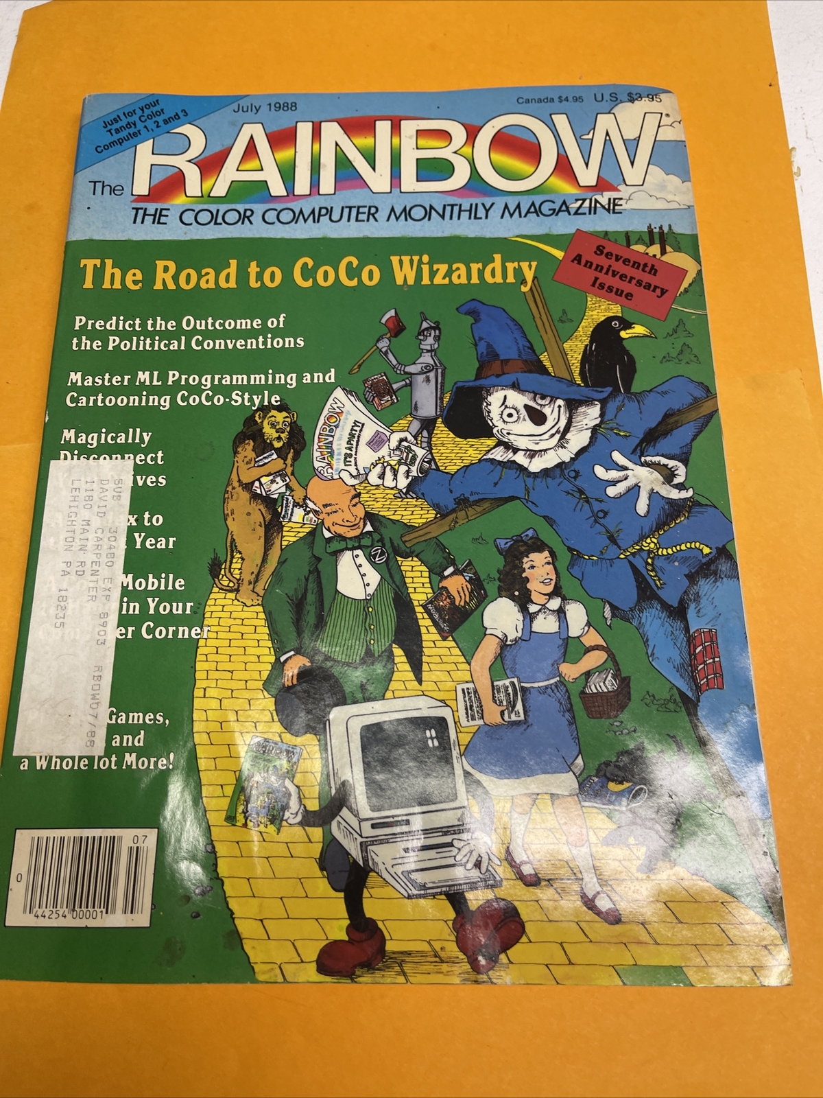 Rainbow Computer Magazine July 1988 TRS-80 Color Computer TANDY | eBay