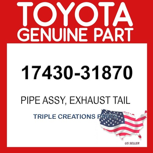 TOYOTA GENUINE 1743031870 PIPE ASSY, EXHAUST, TAIL 17430-31870 | eBay