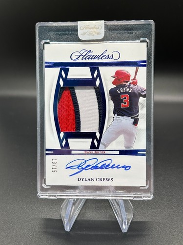 2024 Panini Flawless Dylan Crews Draft Patch Auto /15 Washington ...