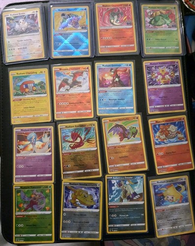 16 Radiant Rare Full Set Complete Pokemon Collection Charizard Greninja ...