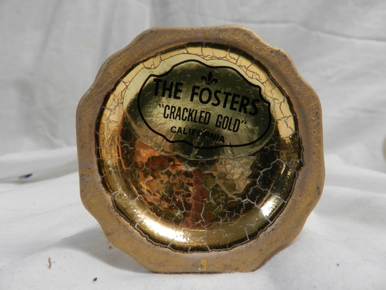 Fosters Cracked Gold, RARE 7" Tall Beautiful Marked Vintage BudVase ...
