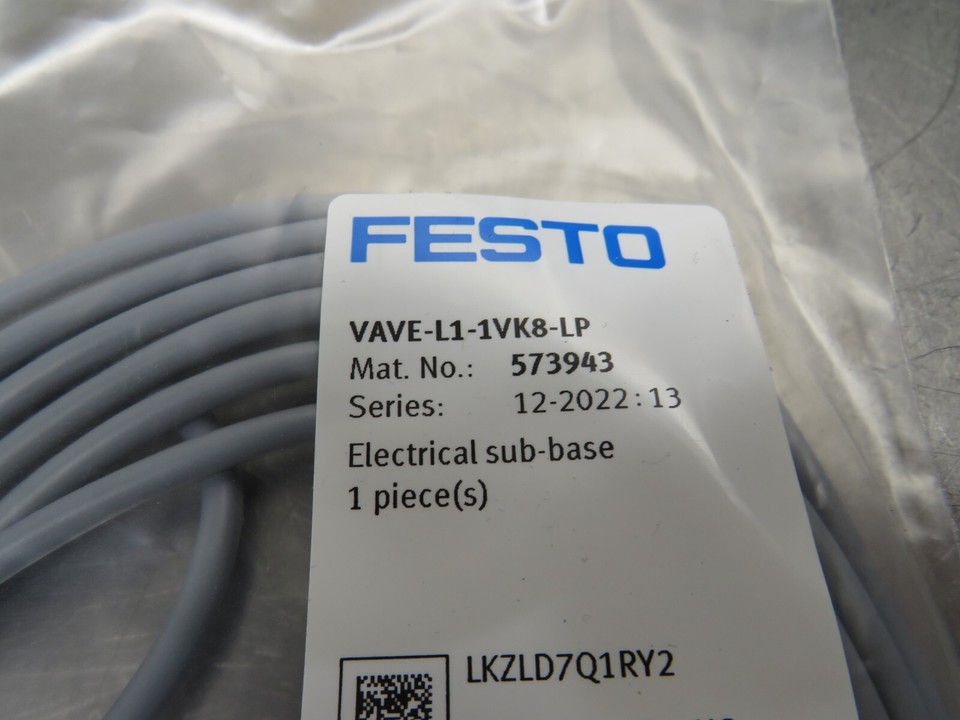 Festo VAVE-L1-1VK8-LP Electrical Sub Base | eBay