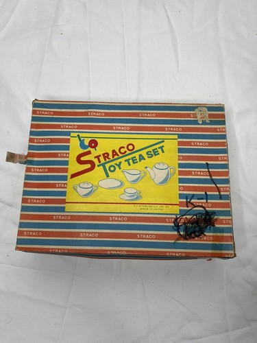 VTG Child's Straco 21 Piece Tea Set for 3 1940’s F J Strauss Japan w ...