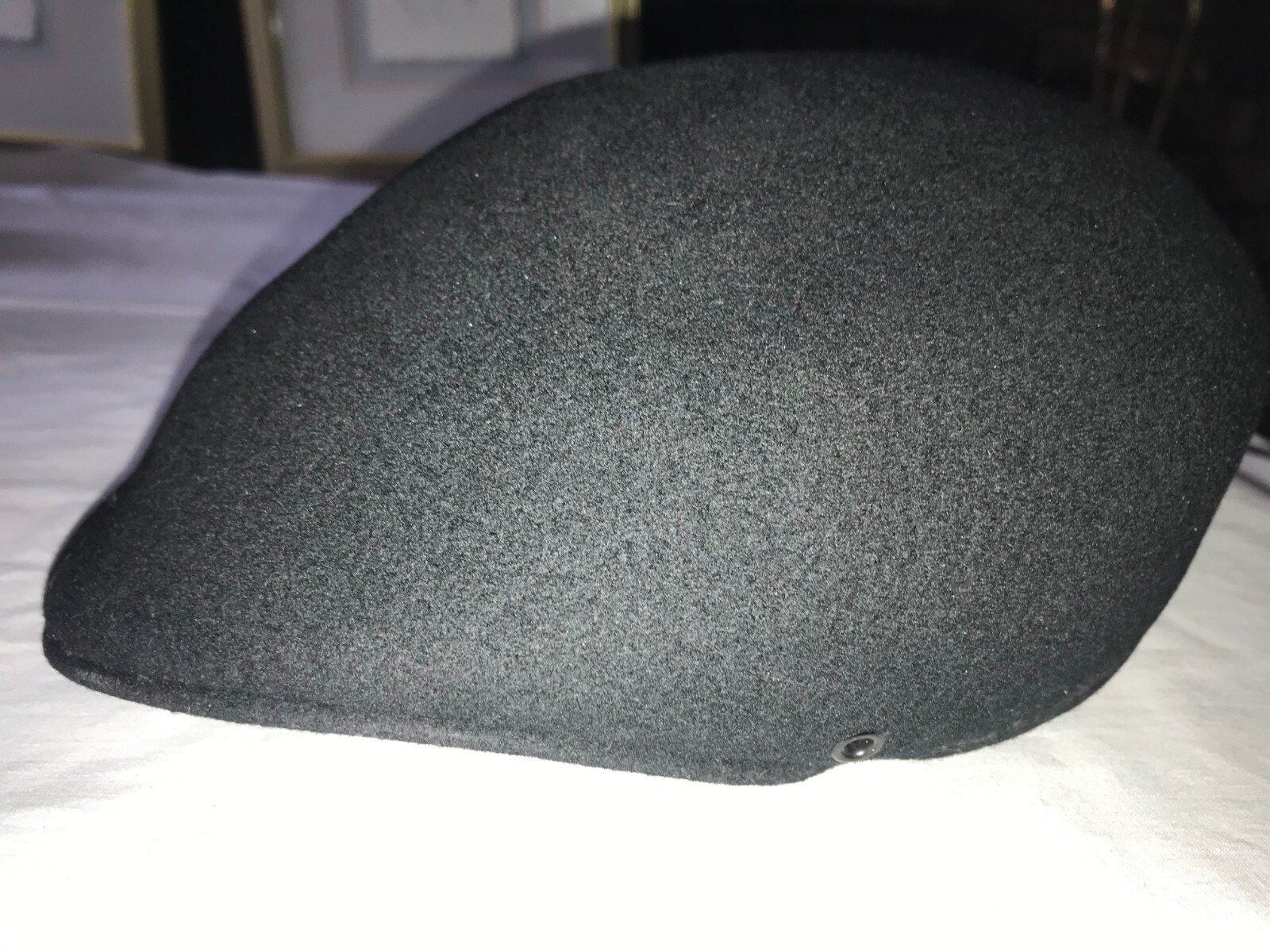 vtg COUNTRY GENTLEMAN Black LITE FELT Wool CUFFLEY Cap CABBIE Driver ...