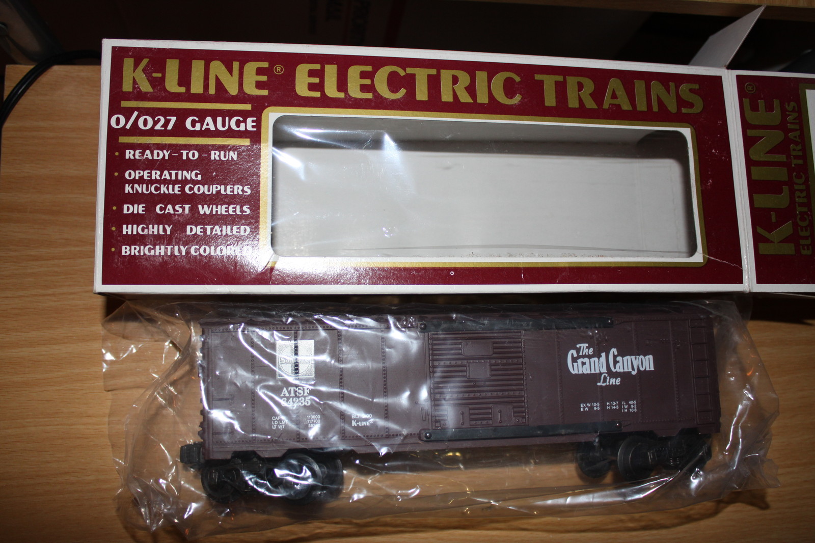 K-line O-27 gauge Classic boxcar #K-64235 road ATSF #5 brand new mint ...