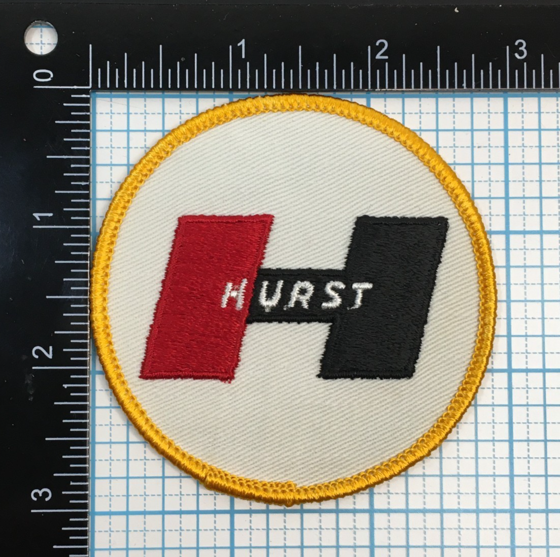VINTAGE HURST SHIFTERS MUSCLE CAR DRAG RACING PERFORMANCE 3" ROUND IRON ...