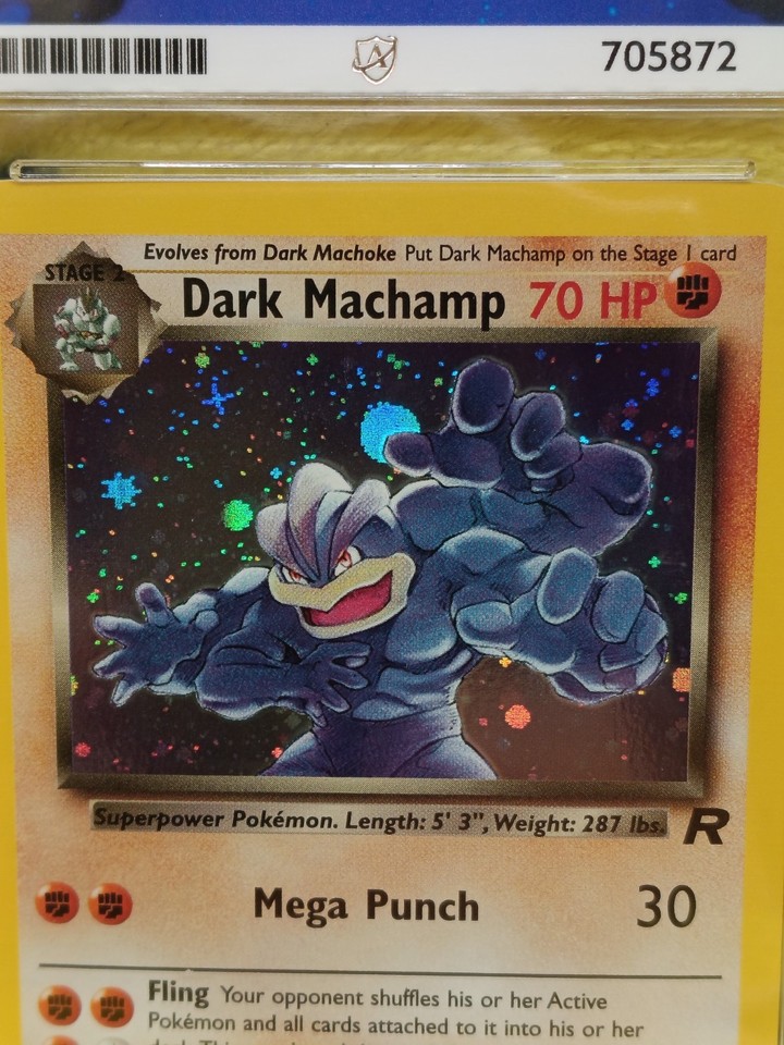 Pokemon Team Rocket Set 2000 Holo Dark Machamp 10/82 Ace Graded 9 Mint ...