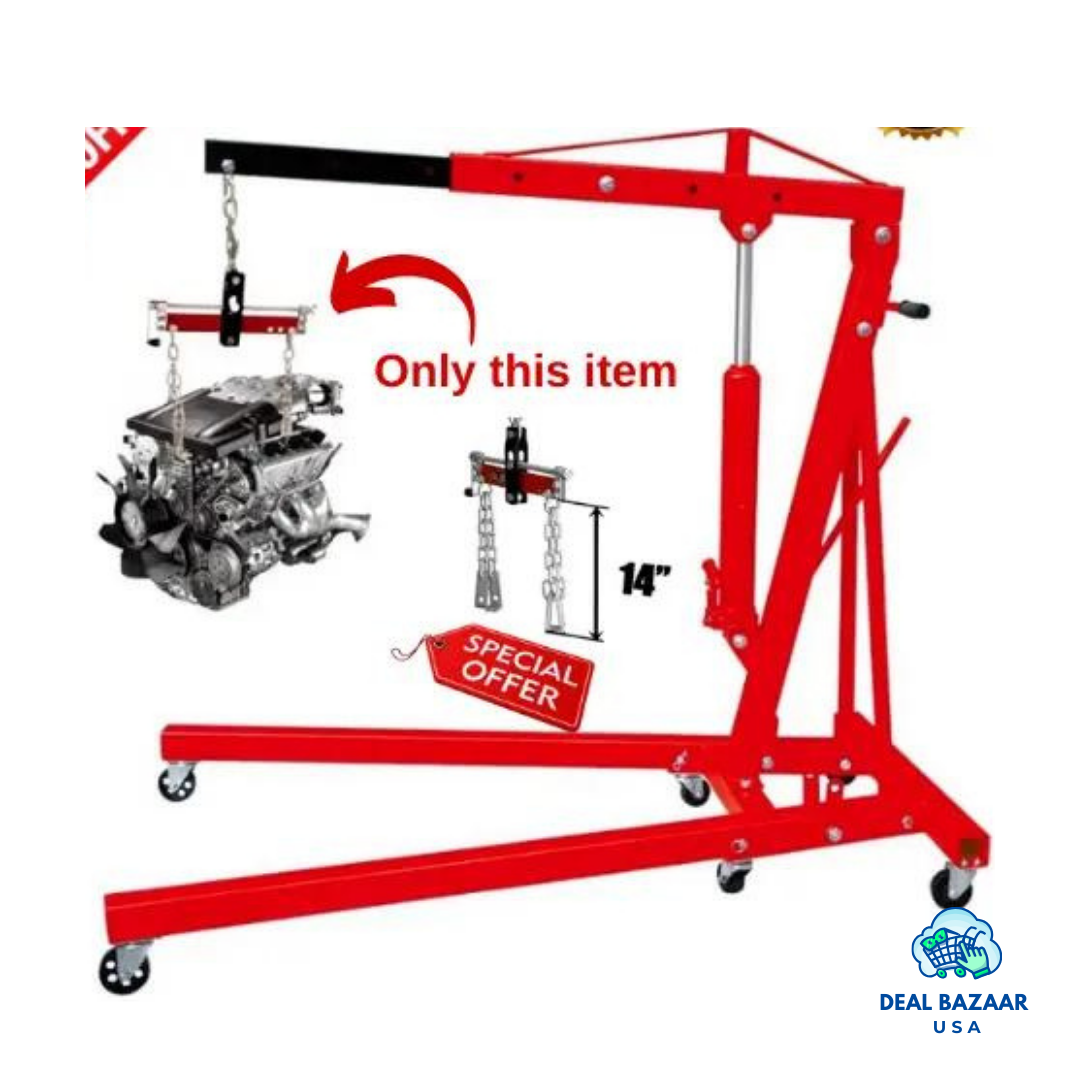 Heavy Duty Engine Hoist Leveler Cherry Picker Shop Crane Load Lift Tool ...