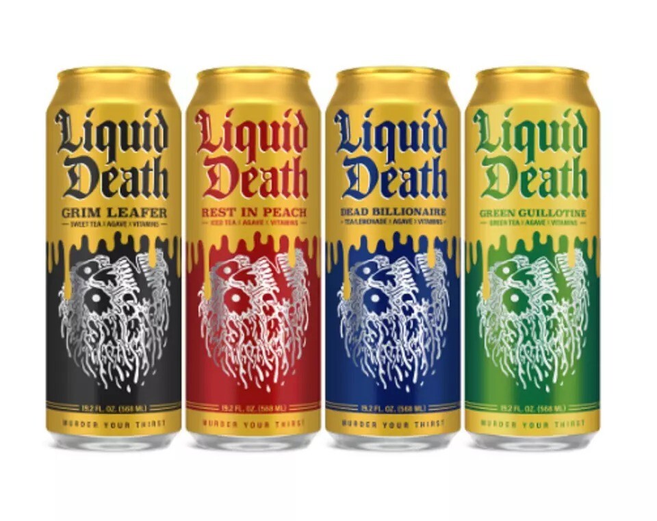 Liquid Death, Iced Tea Variety Pack (Grim Leafer, Rest in Peach, Dead ...