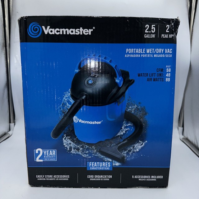 Vacmaster VP205 Portable Wet/Dry Vacuum 2.5 gallon 1.75 HP for sale ...