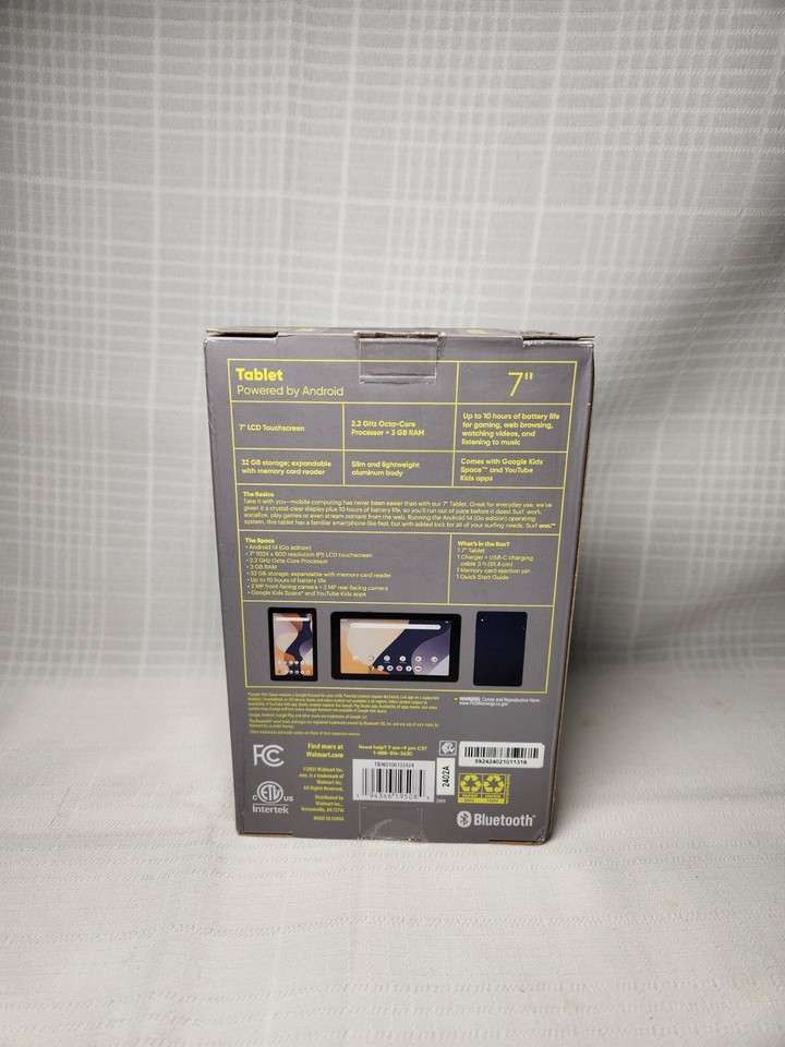ONN Surf (2022) 32GB, Wi-Fi, 7 in - Charcoal | eBay