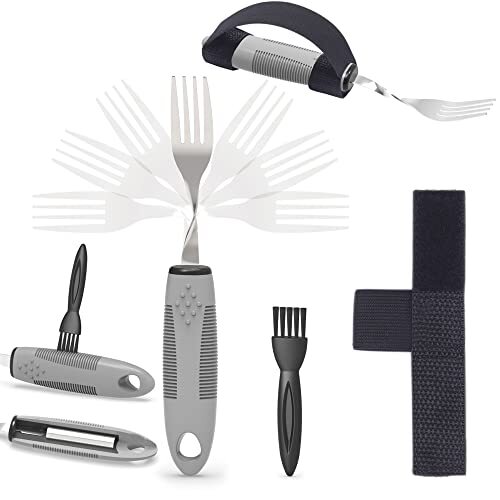 Bendable/Weighted Forks for Hand Tremors Adaptive Handicap Fork for ...