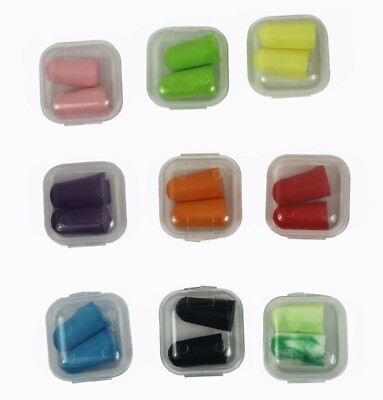 10 Pack Lot Ear Plugs Soft Foam Sleep Travel Noise Canceling Earplugs ...