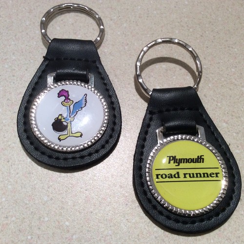 Vintage Plymouth Road Runner Leather Key Chain Fobs (2) | eBay