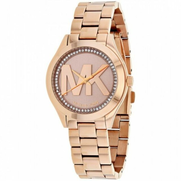 Michael Kors MK3549 Women's Mini Runway Crystal Glitz Blair Rose Gold ...
