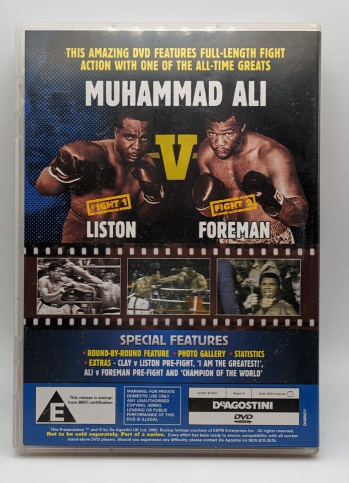 DeAGOSTINI'S BOXERS THE UNDISPUTED DVD COLLECTION Muhammad Ali and Mike ...