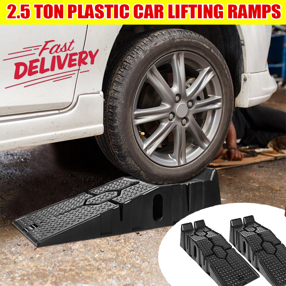 PAIR OF CAR RAMPS HEAVY DUTY 5 TON GVW LOW CLEARANCE VEHICLE CAR VAN ...