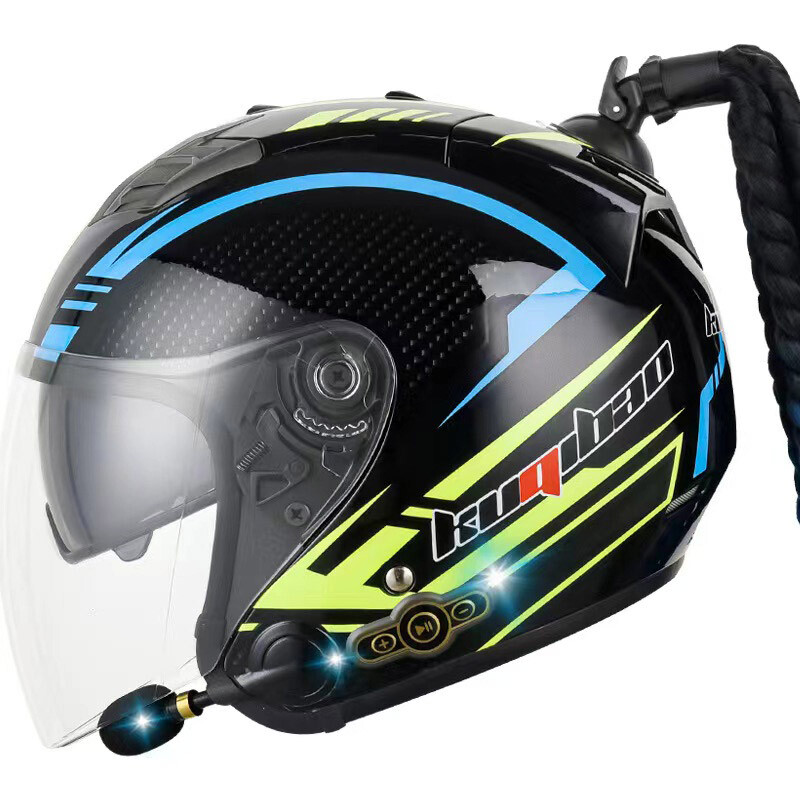 Motor Open Face Helmet Chopper Scooter Helmets Bluetooth Integrated ...