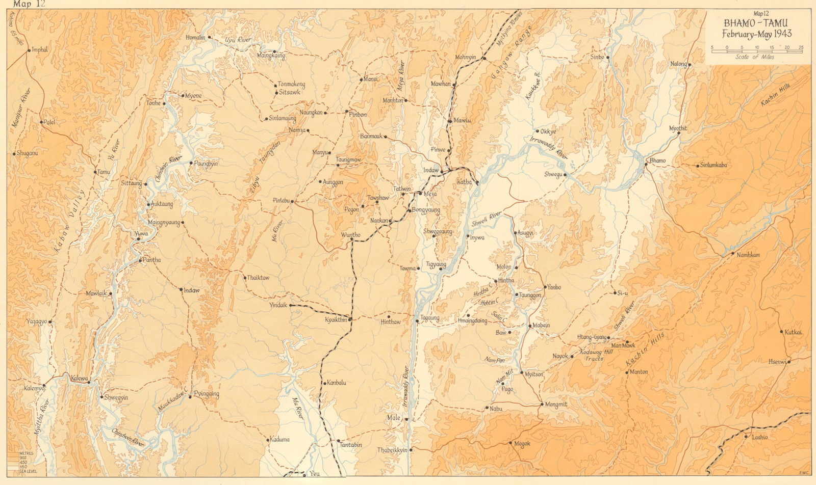 Bhamo-Tamu, February-May 1943. Japanese conquest of Burma. World War 2 ...
