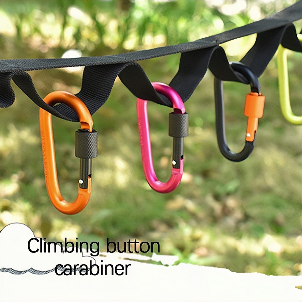 6 Packs Locking Carabiner Clips DRing Clip Hook Key Chain Screw Locking ...