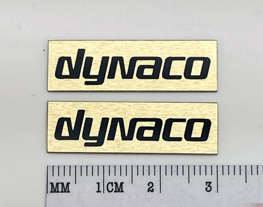 Dynaco Speaker Badge Logo Emblem Custom Aluminum PAIR | eBay