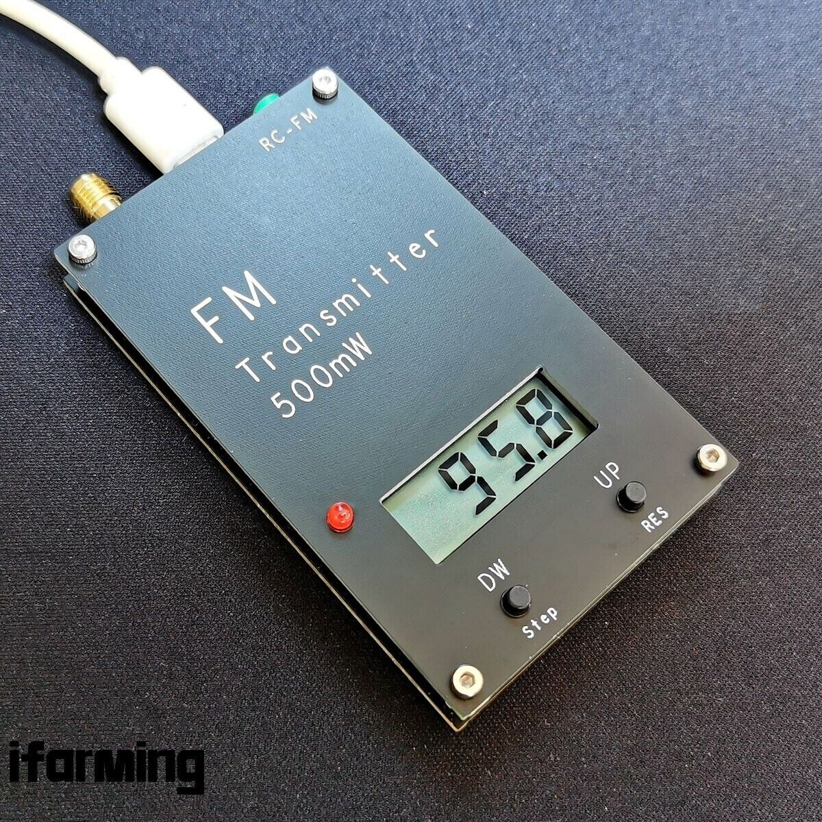 RC-FM 2000M FM Transmitter Digital Display Transmitter 0.5W 500mW ...
