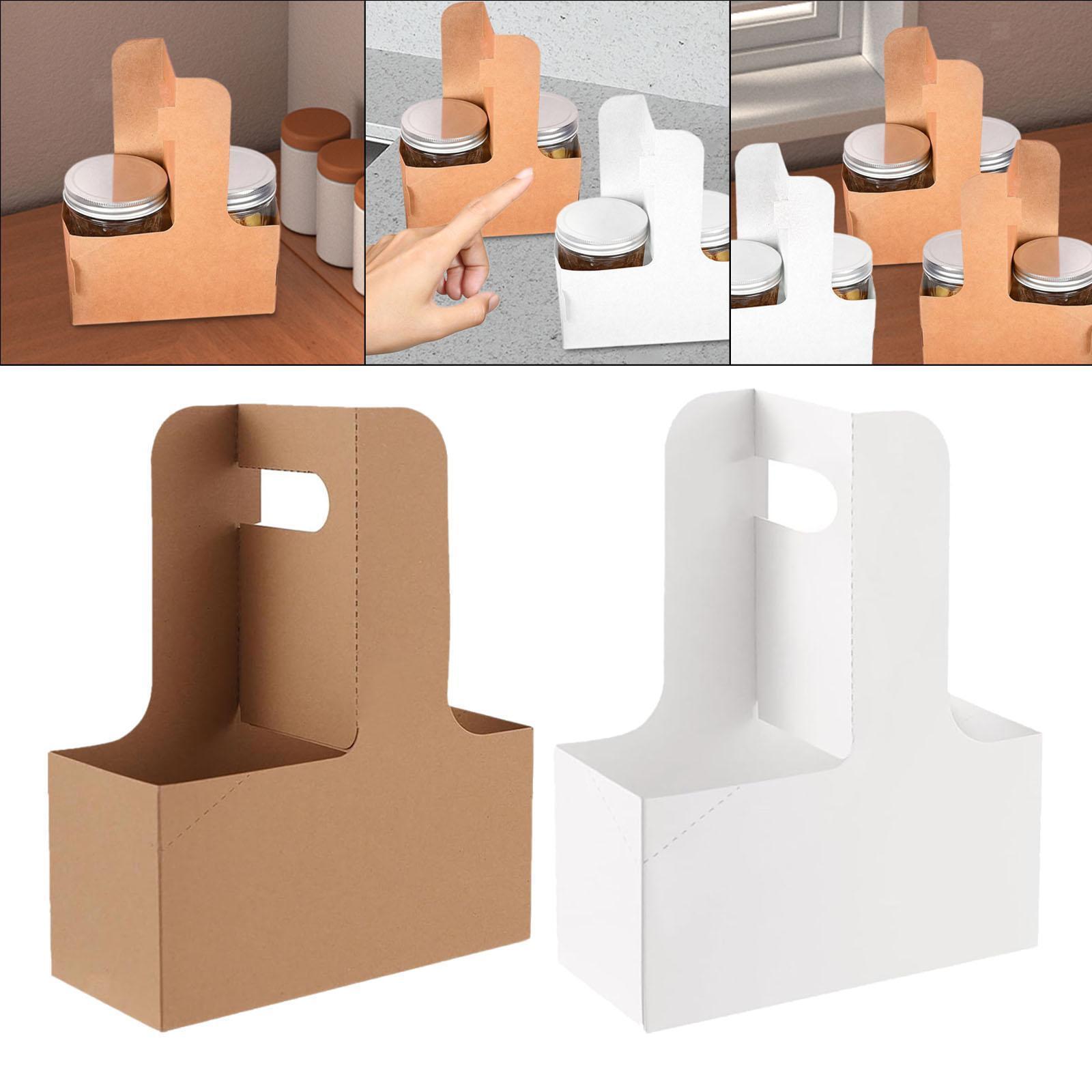 20 Pieces Drink Carrier with Handle Take Out Containers for Juice ...