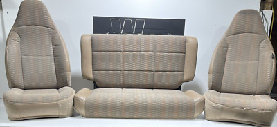 1997-2002 Jeep TJ Wrangler Camel Tan Aztec Front Driver Passenger Seats ...