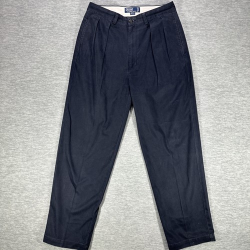 Polo Ralph Lauren Pants Mens 32x30 Navy Blue Andrew Pant Vintage Chino ...