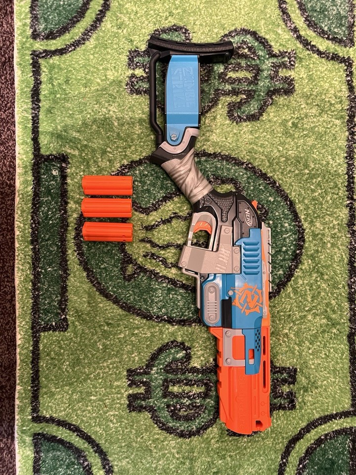 Nerf Zombie Strike Sledgefire Blaster with 3 Cartridges | eBay UK