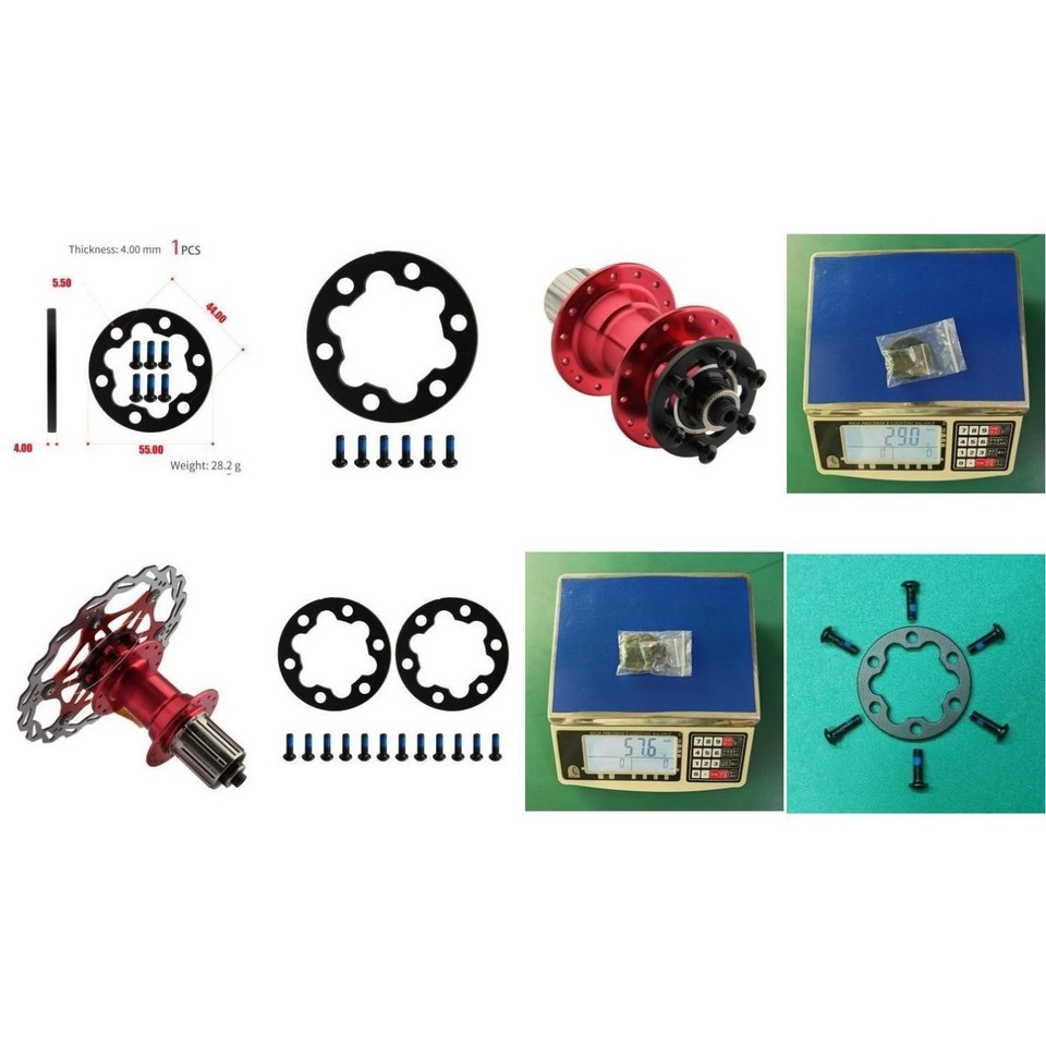 6 Hole Compatible Disc Brake Shim 4mm for E Bike Wheel Assembly Upgrade ...