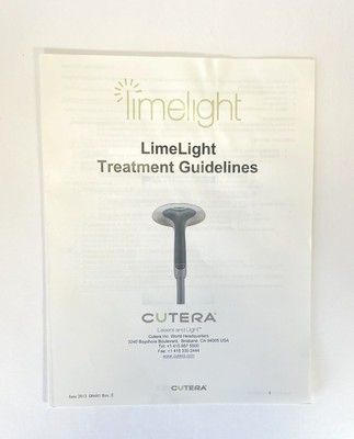 CUTERA limelight LimeLight Treatment Guidelines D0481 Rev. E EXP. 2013 ...