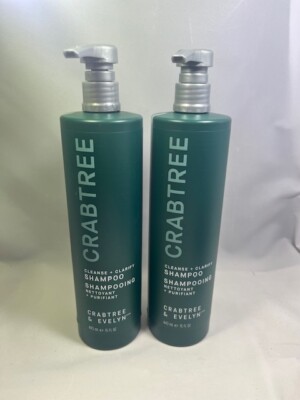 2 PACK Crabtree & Evelyn Cleanse + Clarify Shampoo 15oz New US SELLER ...