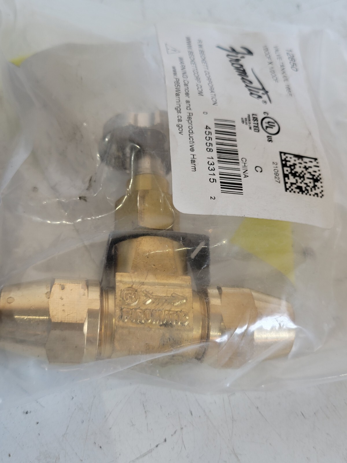 Firomatic Tank Valve 165F 1/2" OD Flare 12850 Beckett | eBay