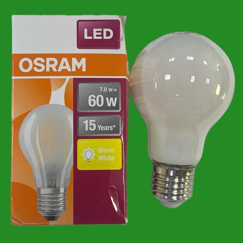 1x 7W (=60W) OSRAM Classic Filament Pearl LED GLS Light Bulb Edison ES ...