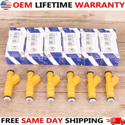 6X Original OEM Bosch Fuel Injectors For 87-98 JEEP Cherokee 4.0L ...
