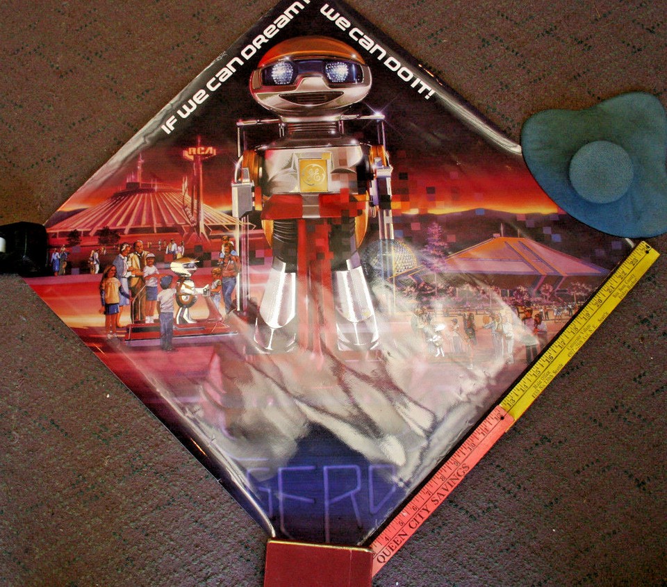 Vintage Rare Disney Epcot Horizons GERO General Electric Robot Poster ...