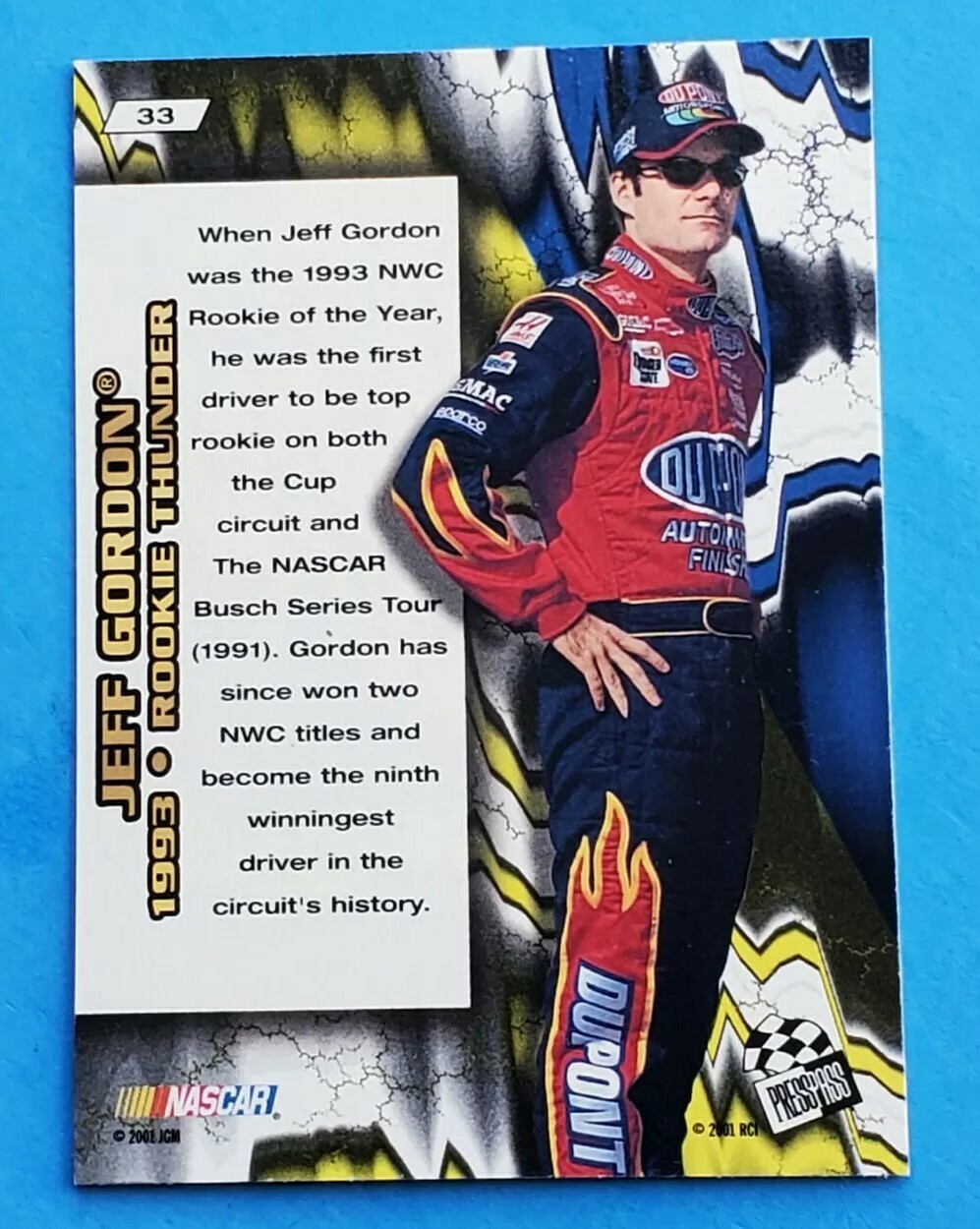 2001 Press Pass VIP - Rookie Thunder #33 Jeff Gordon for sale online | eBay
