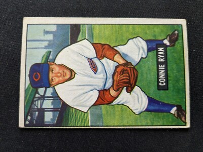 1951 Bowman Baseball Card # 216 Connie Ryan - Cincinnati Reds RC (VG/EX ...