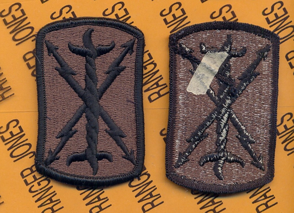 US ARMY 17th Field Artillery Brigade FA OD Green & Black uniform patch ...