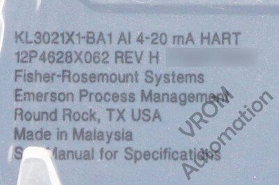 Surplus Sealed Emerson/Rosemount/Hart KL3021X1-BA1 H Emerson DeltaV ...