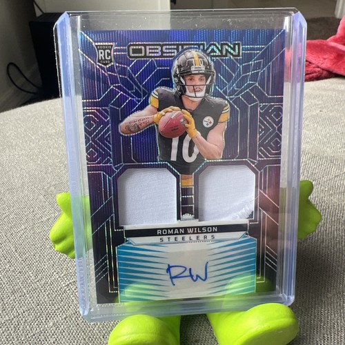 2024 Obsidian Roman Wilson ROOKIE PATCH AUTO /49 Steelers RPA 🔥 | eBay