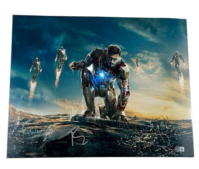 Robert Downey Jr Signed Iron Man 16x20 Photo Tony Stark Autograph ...