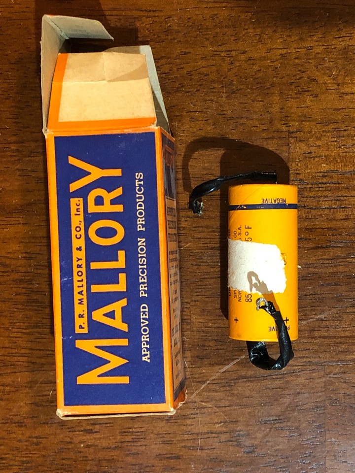 Mallory TC-79 50MFD 450V & FP-116 100MFD 150V Electrolytic Capacitor ...