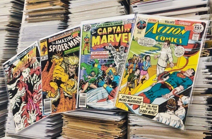 10 Pack - Comic Books Lots For Sale (including decal, Poster, Free ...