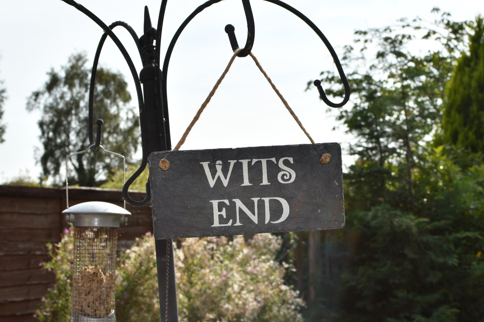 Funny Sign Hanging Slate Sign Funny Plaque Wits End Sign Funny Gift ...