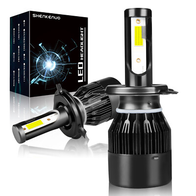 SHENKENUO H4/9003 LED Headlight Bulbs Conversion Kit Hi Lo Dual Beam ...