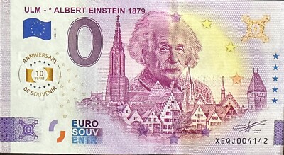 0 EURO Ticket ULM Albert Einstein 1879 Germany Anniversary 2025 Number ...