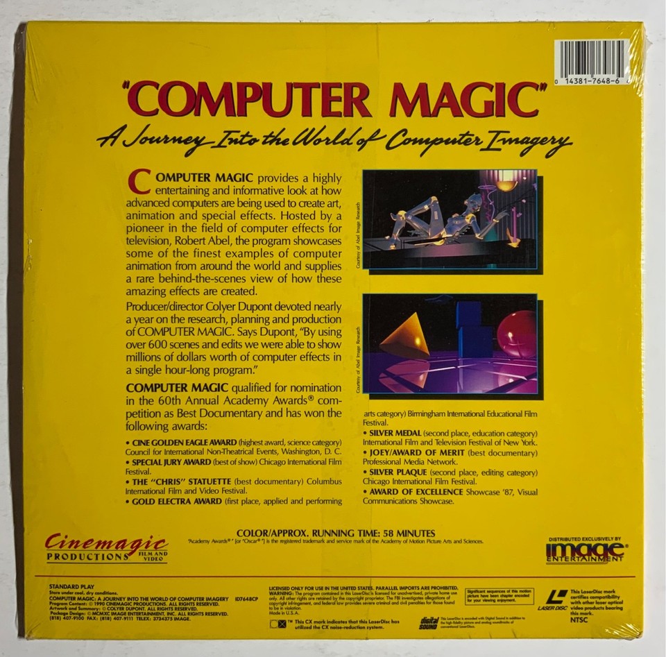 COMPUTER MAGIC COMPUTER ANIMATION LASERDISC PRE OWENED | eBay